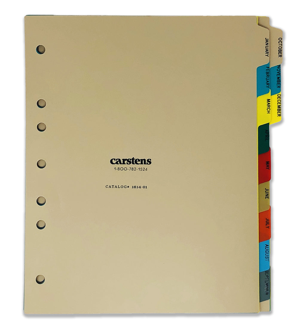 Heavy Duty Plastic 12-Month Divider Sets | Carstens