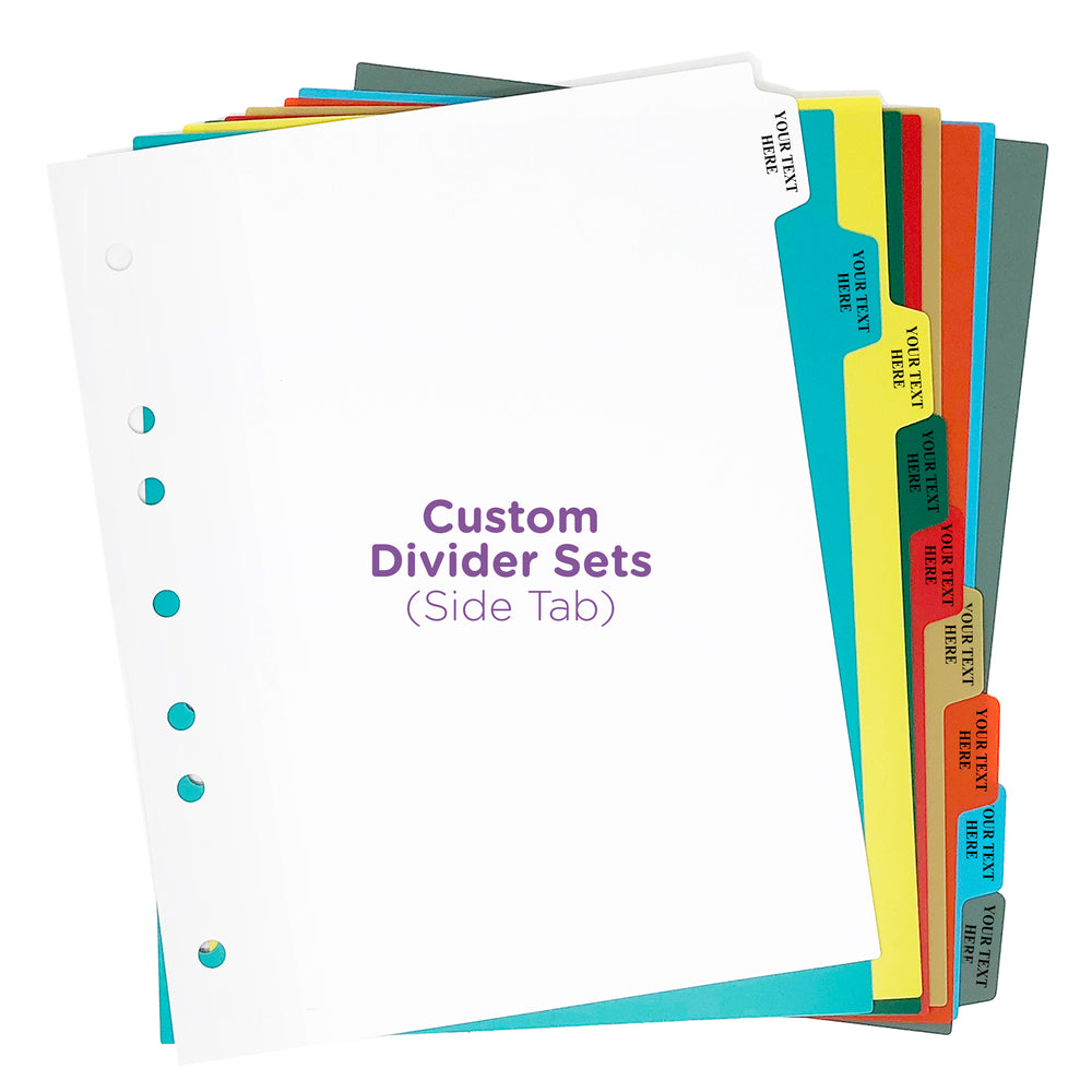 Custom Plastic Binder Tabs for Side Opening Ring Binders | Carstens
