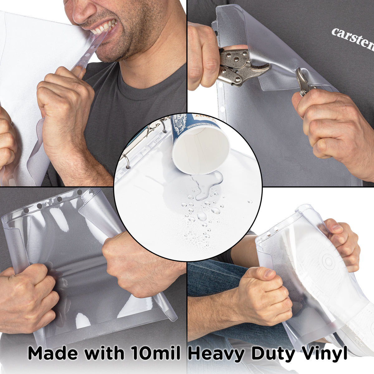 Open Face Sheet Protector for Side Opening Ring Binders | Carstens