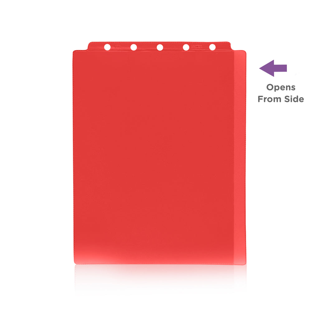 Red Sheet Protector for Top Opening Ring Binders | Carstens