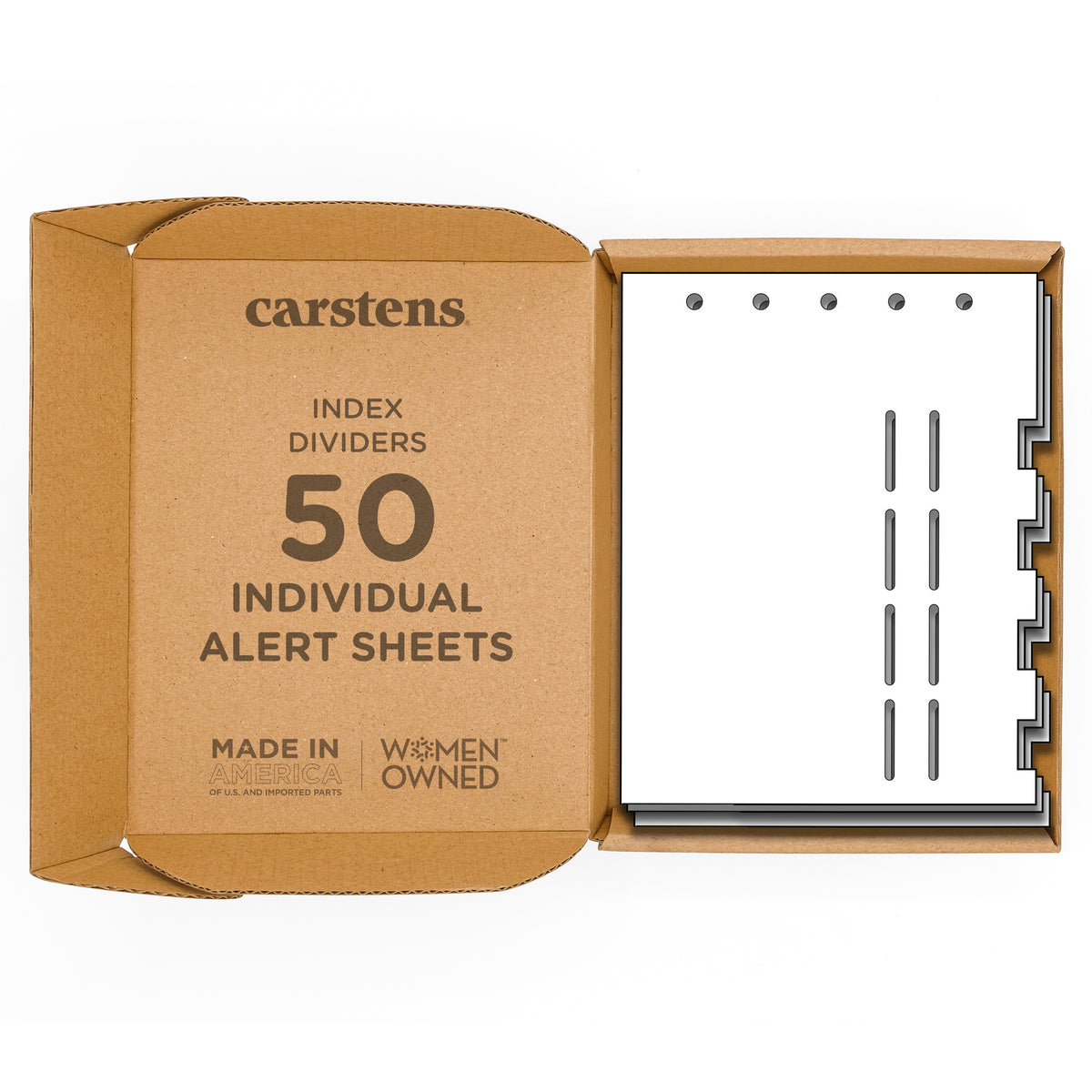 Pull Tab Alert Sheets for Top Opening Ring Binders | Carstens