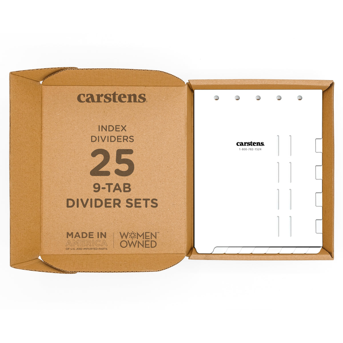 Divider Sets for Top Opening Binders with Pull Tab Sheets | Carstens