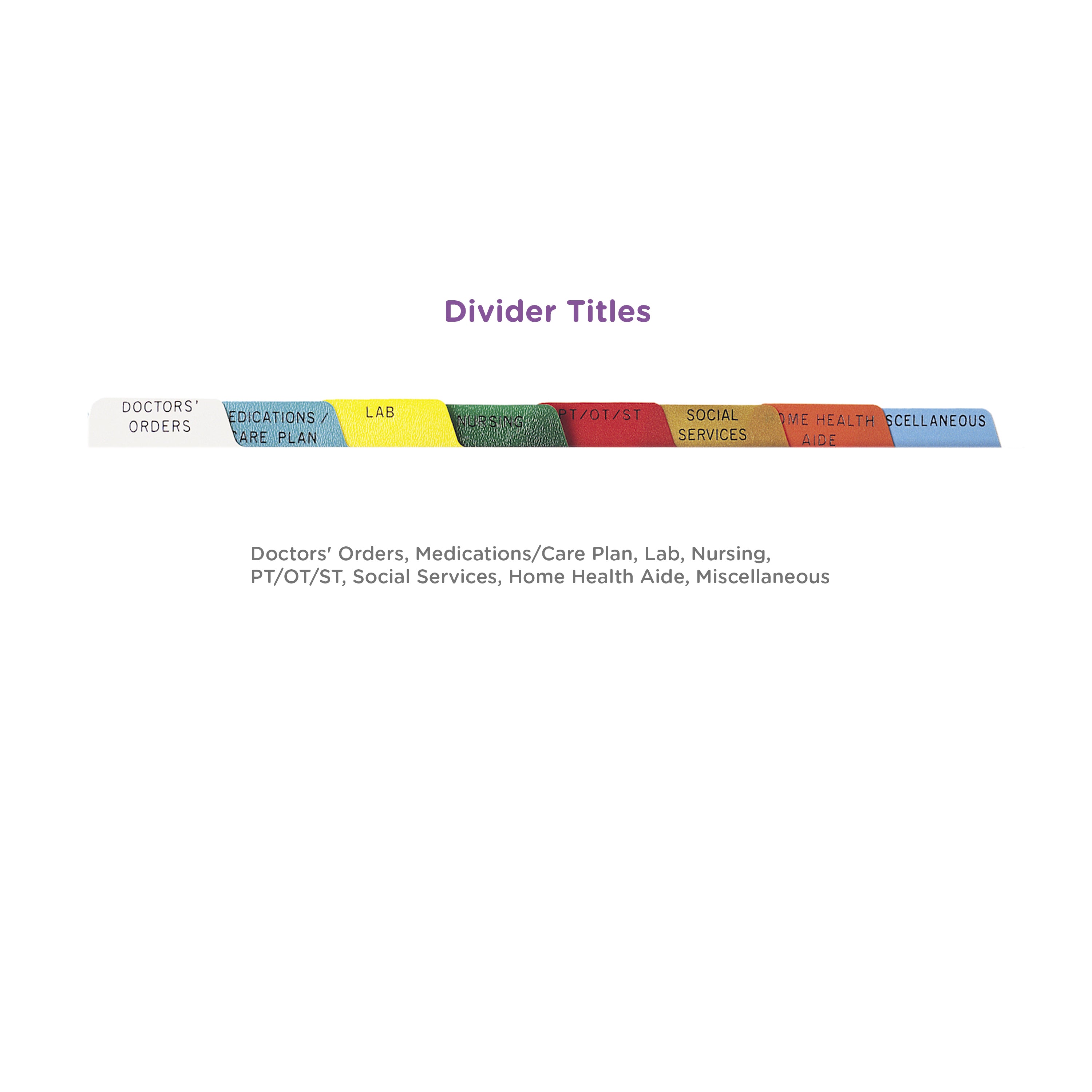 Heavy Duty Plastic At Home Healthcare Divider Set | Carstens