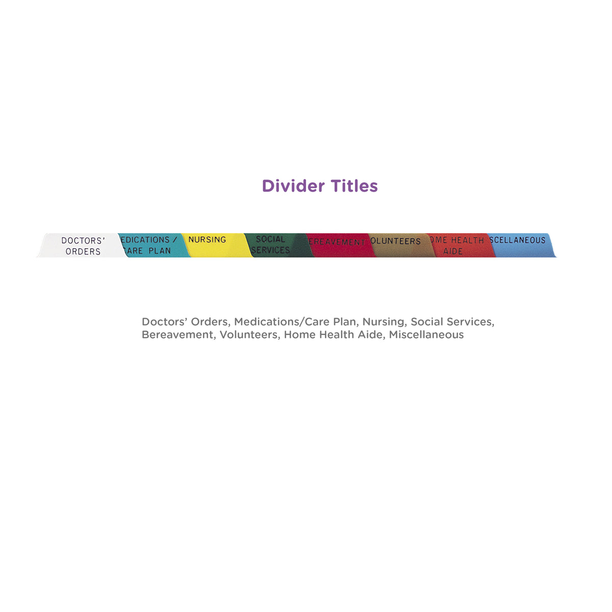 Heavy Duty Plastic Hospice Divider Set | Carstens