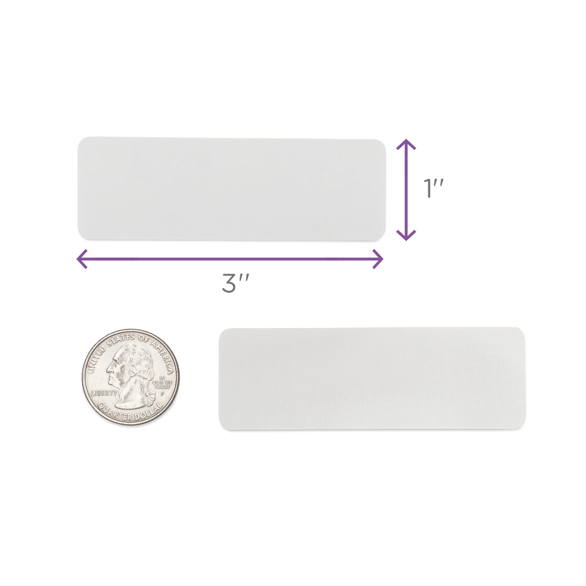 Blank White Alert and Instruction Label, W3" x H1" (Roll of 120) – Carstens