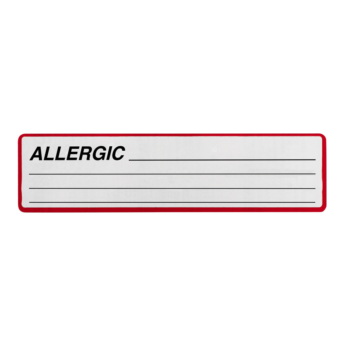 Allergic Alert Label for Medical Charts | Carstens