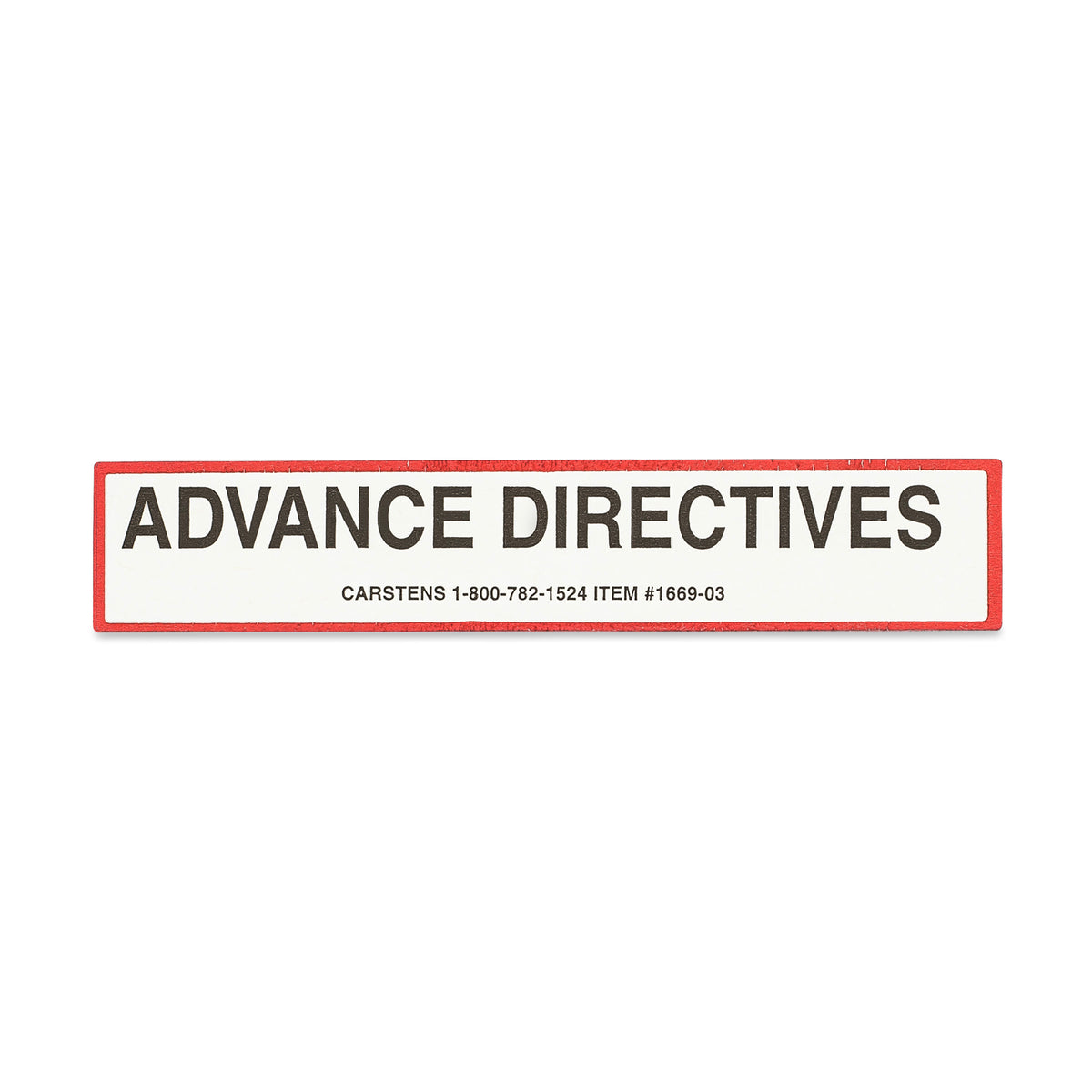 Advance Directives Card for Medical Charts | Carstens
