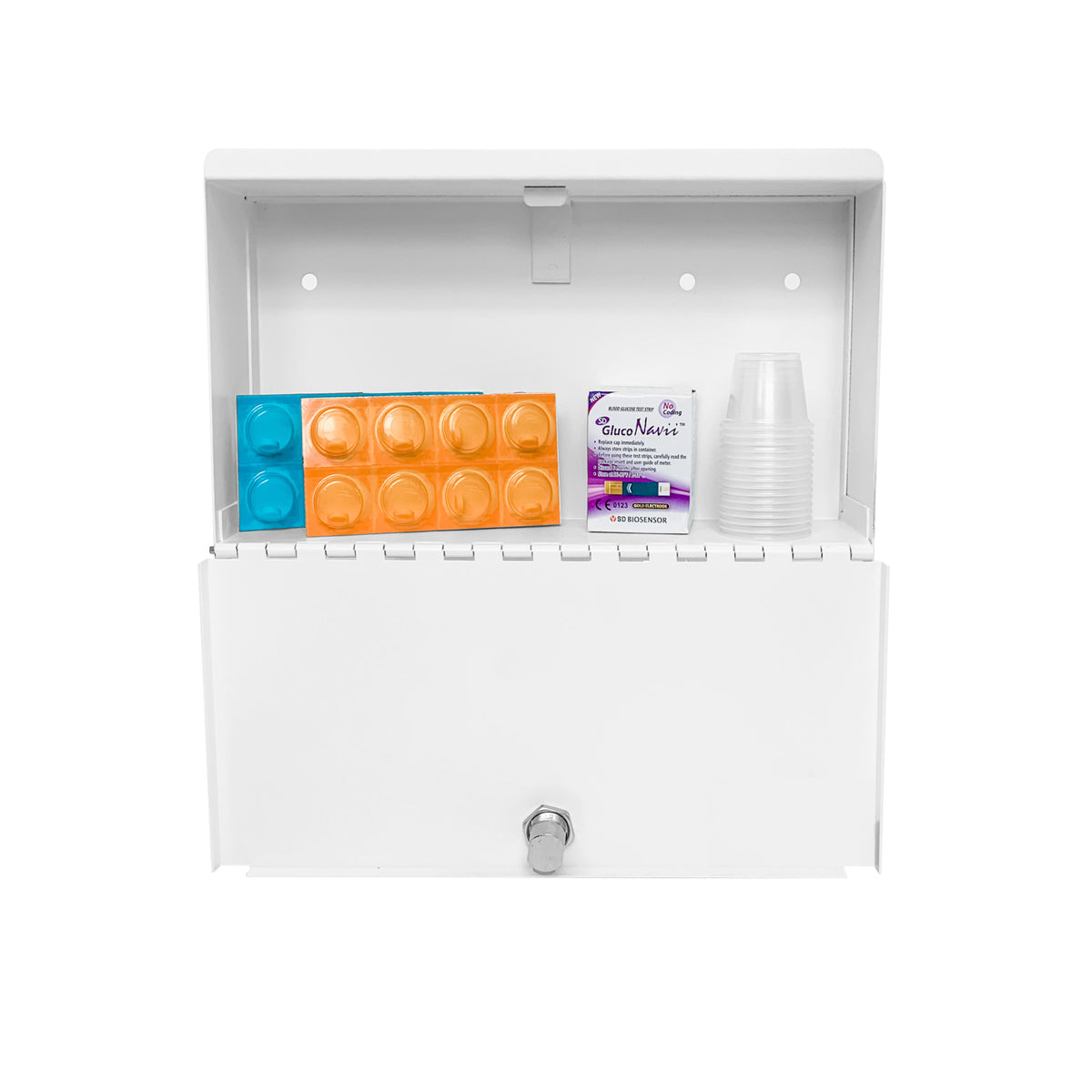 Lock Box for 4" Wall-Mounted Workstations, Key Lock | Carstens