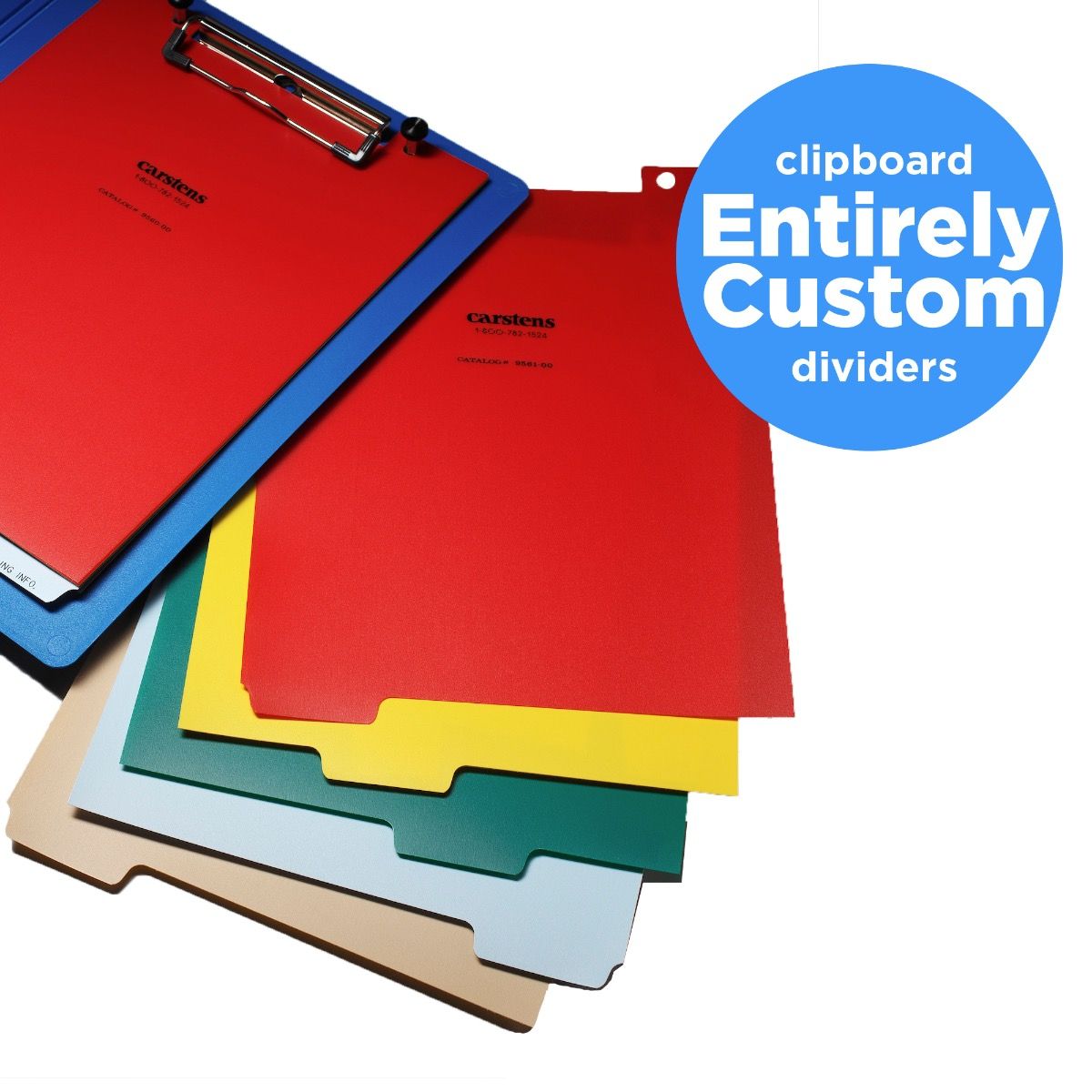 Entirely Custom Polyethylene Divider Sets for Clipboards | Carstens
